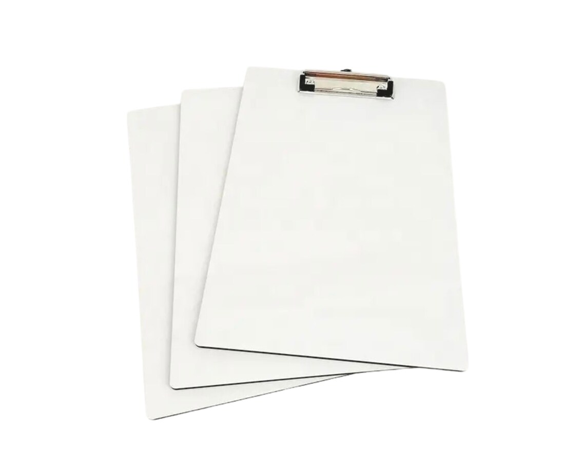 5 Pack Sublimation MDF A4 Size Clipboard | Flat Clip Hardboard ...