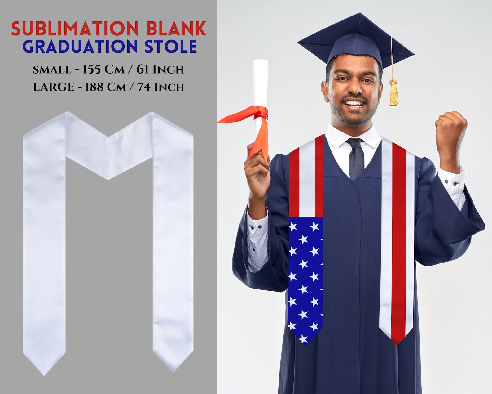 Graduation Stole Sublimation Blanks Sublimation Stole Blanks - Etsy