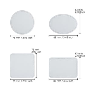 10x Pack Sublimation Blank Patches With Adhesive | Sublimation Faux Leather Patches | Custom Hat ...