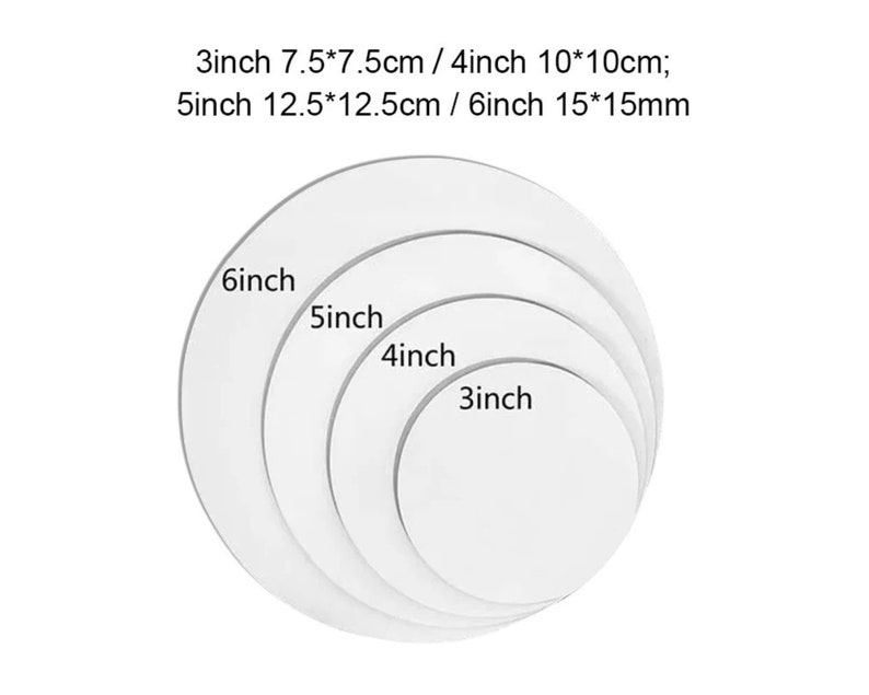 3/4/5/6" Sublimation MDF Badge With Adhesive Pins | Blank Circle Signs ...