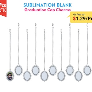 10 Pack Graduation Cap Charm Sublimation Blanks| Sublimation Memorial ...