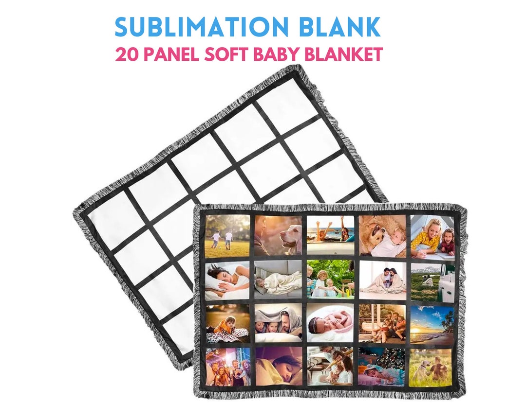 30x40 Inch Sublimation Throw 20 Panel Blanket Blanks | Soft Flannel ...