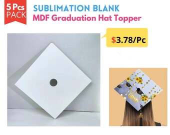 Blank Sublimation Graduation Cap Topper MDF - Etsy