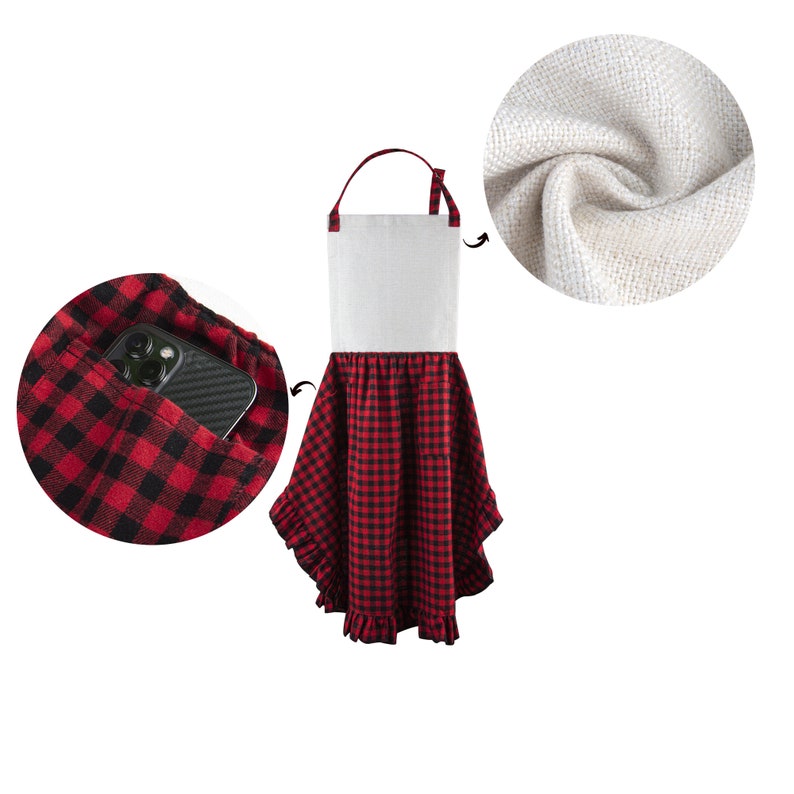 Sublimation Polyester Apron Blanks Adult Sublimation Plaid - Etsy