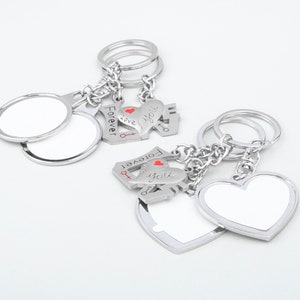 Sublimation Keyring Blank | Heart Shape Couple Keychain With Forever ...