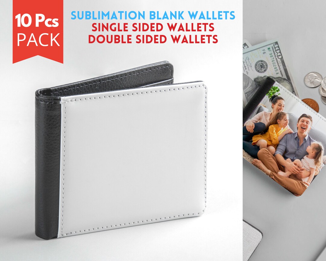 10x Pack Sublimation Wallet Blanks | Sublimation Blanks Bi Fold Men's ...