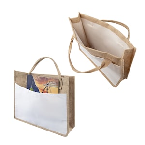 Sublimation Blank Tote Bag | Custom Jute Burlap Tote Bag | Jute Beach ...