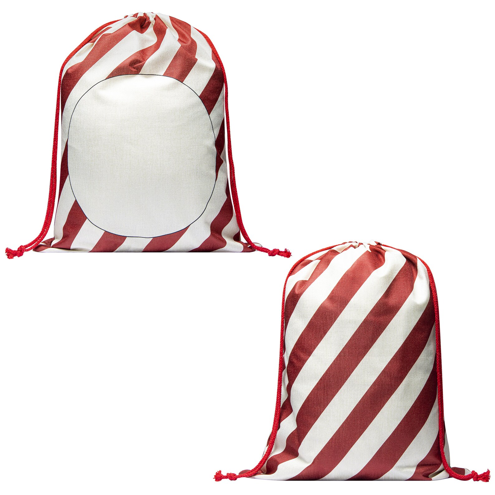Santa Sack Sublimation Blanks, Plain Stripe Santa Sack Blanks ...
