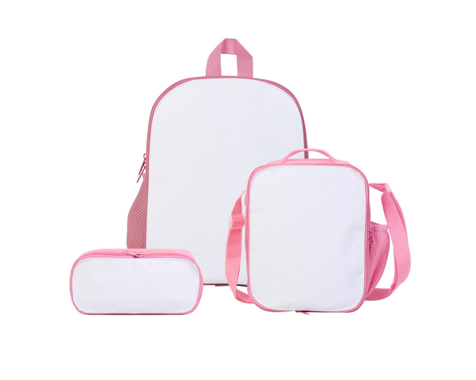 Sublimation Kids 12 Inch Backpack, Lunch Box, Pencil Case Set | Blank ...