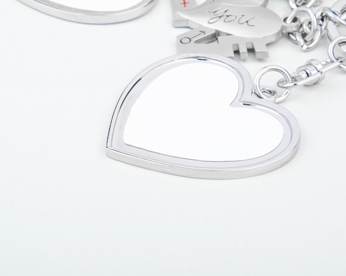 Sublimation Keyring Blank | Heart Shape Couple Keychain With Forever ...
