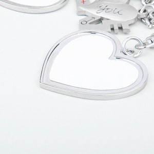 Sublimation Keyring Blank | Heart Shape Couple Keychain With Forever ...
