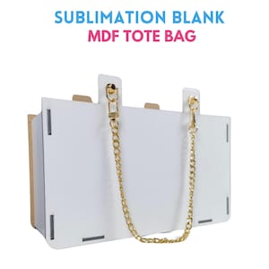 Sublimation MDF Tote Bag | Blank Wooden Handbag With Chains | Custom ...