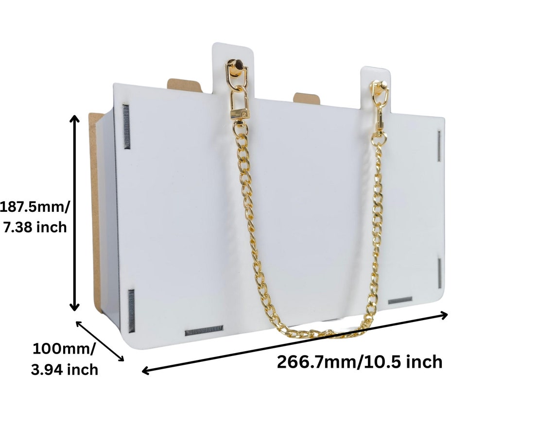 Sublimation MDF Tote Bag | Blank Wooden Handbag With Chains | Custom ...