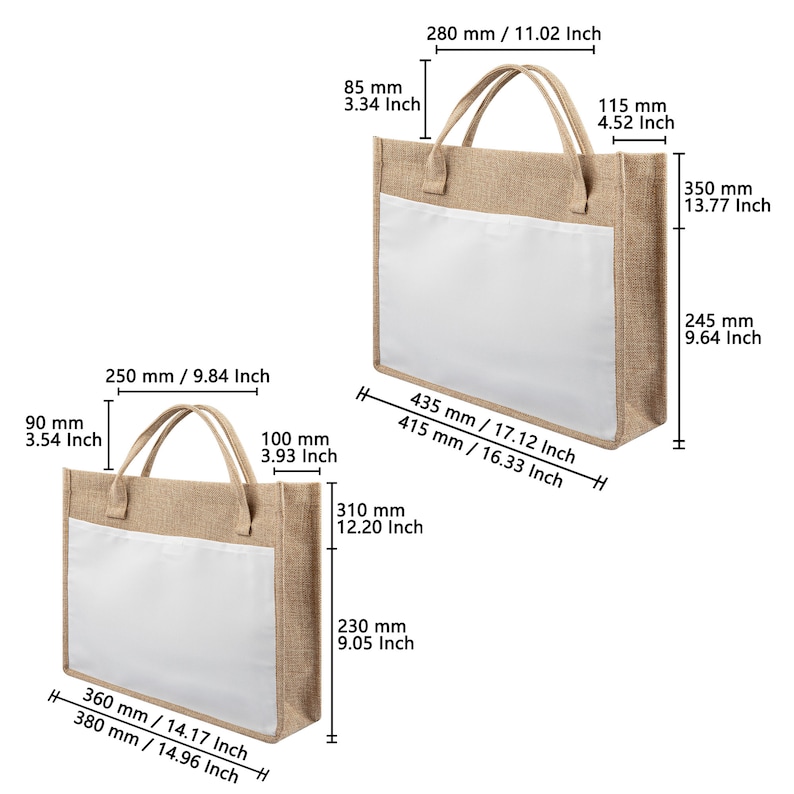 Sublimation Blank Tote Bag | Custom Jute Burlap Tote Bag | Jute Beach ...