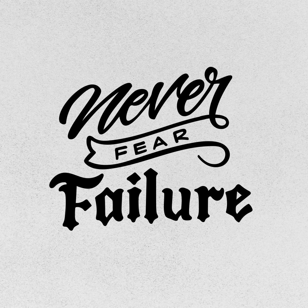 Never Fear Failure - Sticker 3" W X 3" H Die Cut - Etsy