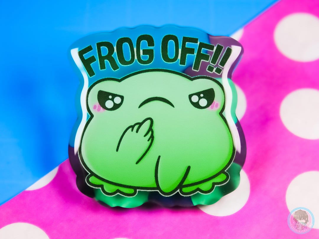 Swearing Frog off Green Acrylic Pin - Etsy