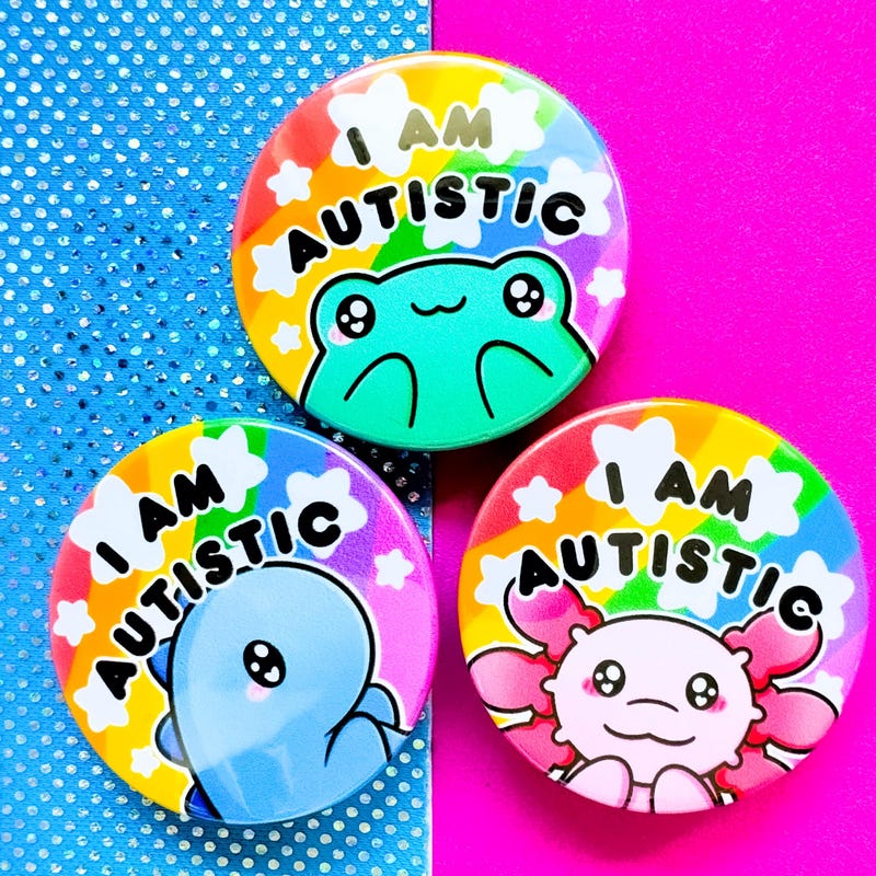 Autism Flag Badge - Etsy UK