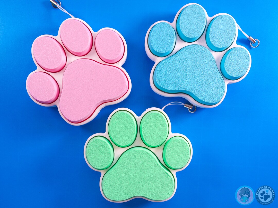 Large Cat Paw Button Fidget Clicker - Etsy