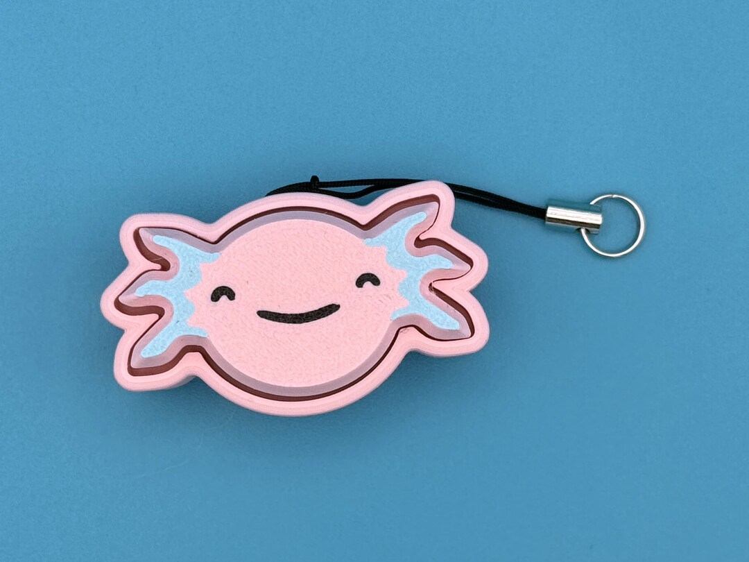 Axolotl Button Fidget Pink Clicky Stim Toy Buttons Keyring Sensory Keyboard - Etsy