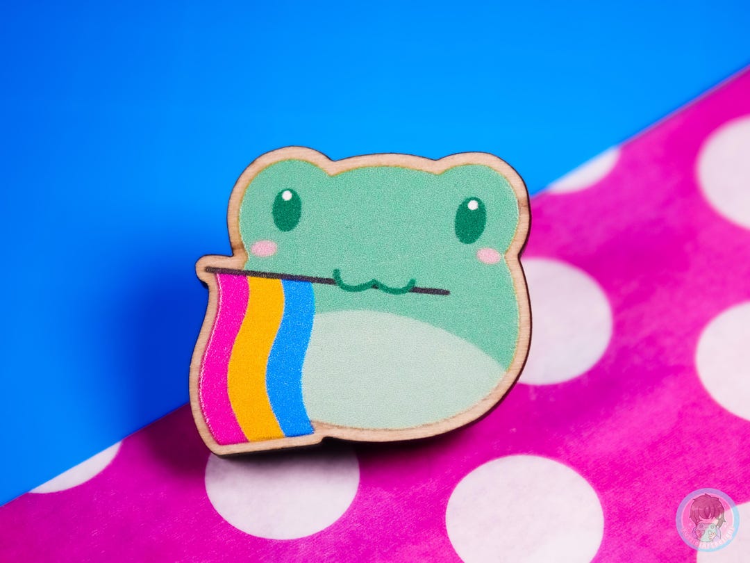 Pansexual Pride Frog, Wooden Pin, LGBTQIA, Badges, Queer, Gift, Pride ...