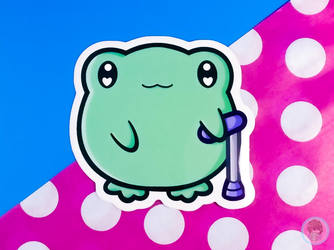 Walking Stick Frog Sticker, Cane, Disabilities, Disabled, Mobility Aid ...
