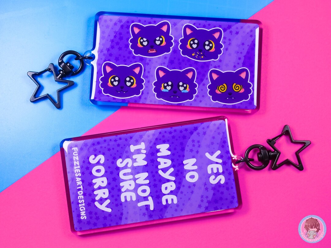 Cat Emotion Communication Keyring, Disability Aid, Nonverbal ...