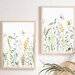 Boho Watercolor Leaves Floral Green Plants Posters Wall Art Canvas ...