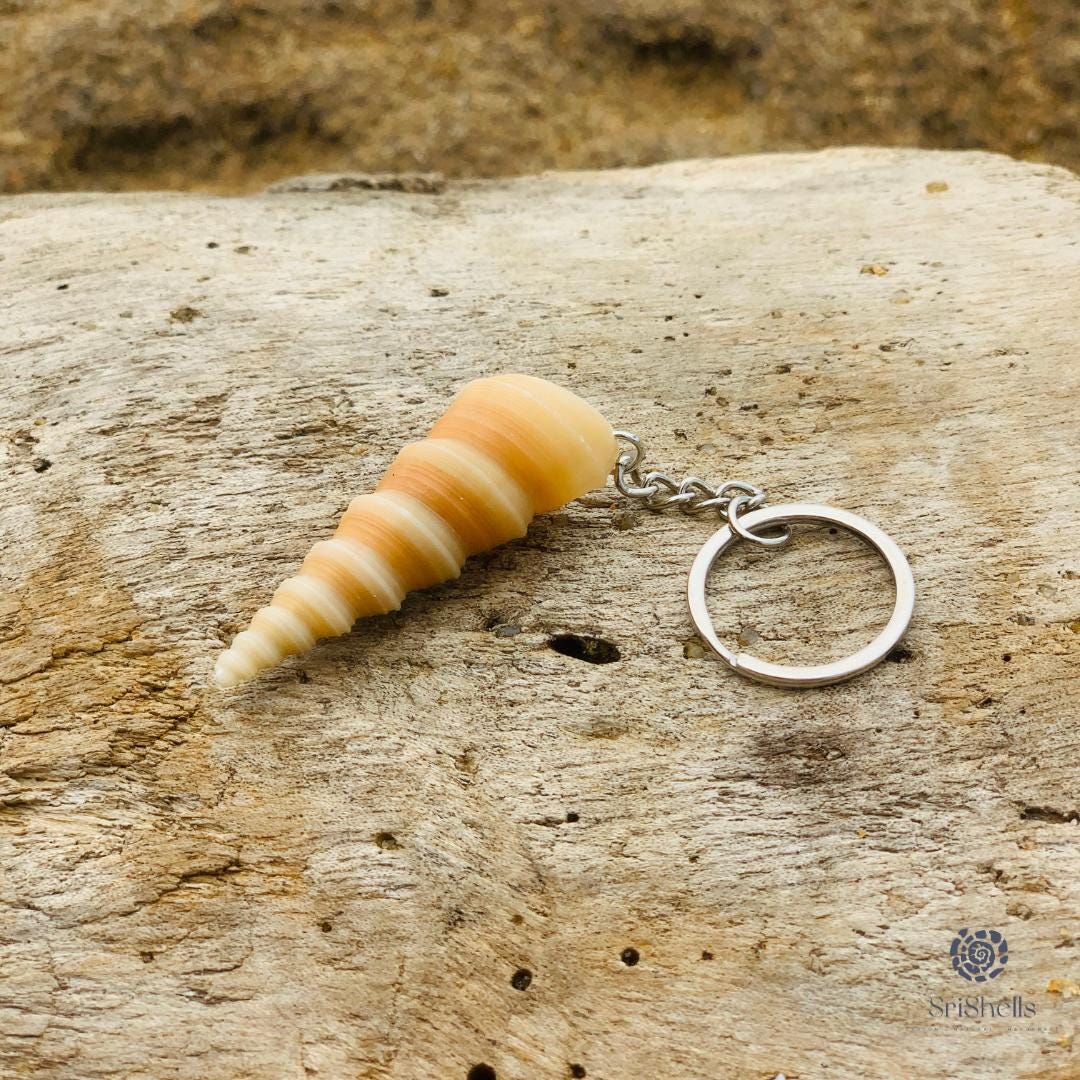 Natural Turritella Communis Shell tower Shell Keychain Handpicked ...