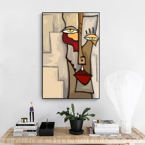 Picasso Abstract Character Mixed Face Poster Wall Art Picture Print ...