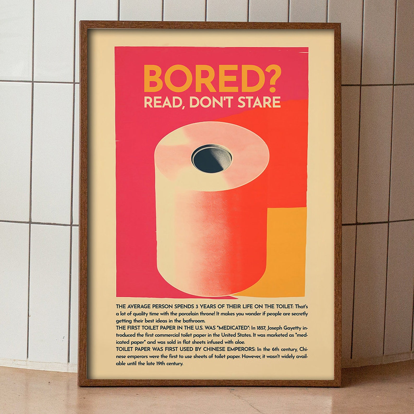 Bathroom Wall Art Retro Toilet Art Prints Vintage Funny Maximalist ...