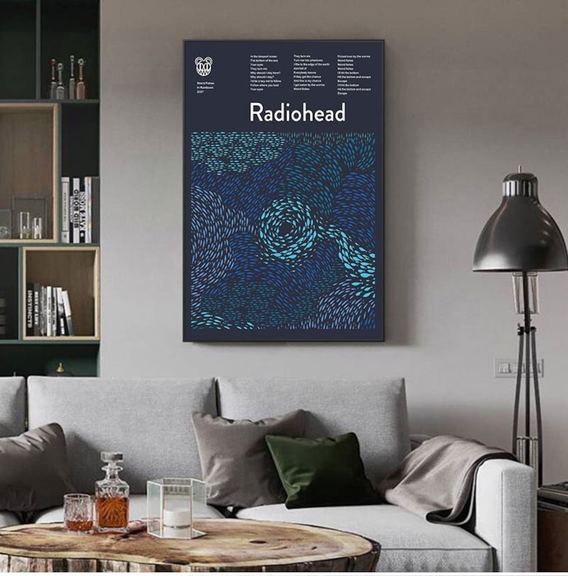 Radiohead Poster weird Fishes Print Radiohead Wall Art Canvas Painting ...