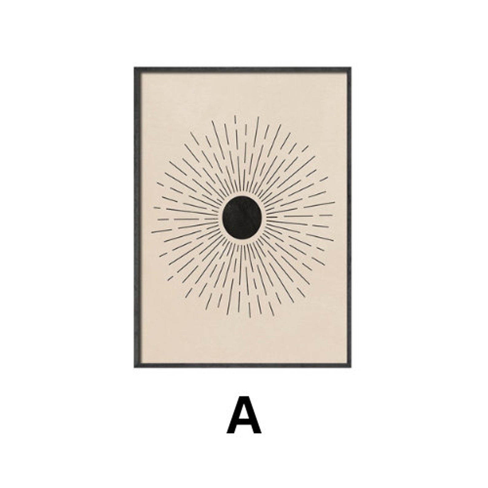 Neutral Boho Wall Art Sun Stars Moon Posters and Prints Children's Room ...