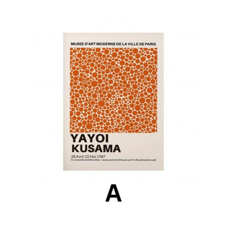 Japanese Artist Yayoi Kusama Exhibition Posters Print Canvas Painting ...