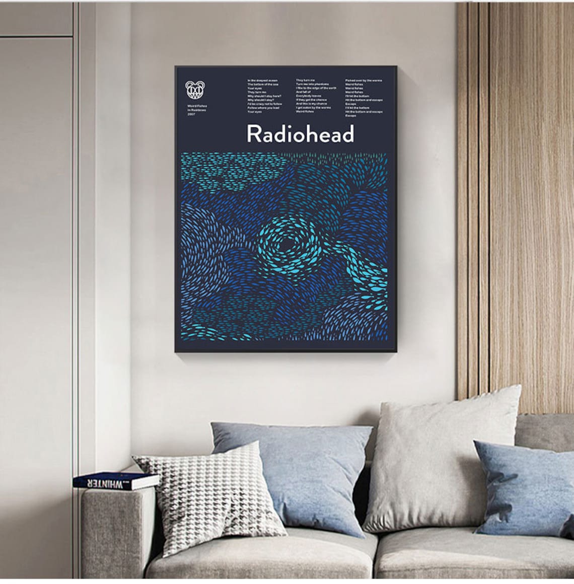 Radiohead Poster weird Fishes Print Radiohead Wall Art Canvas Painting ...