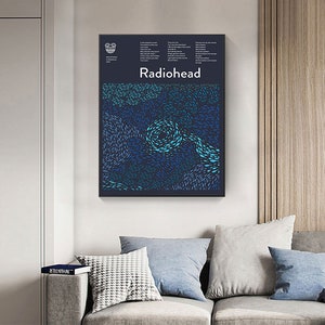 Radiohead Poster weird Fishes Print Radiohead Wall Art Canvas Painting ...