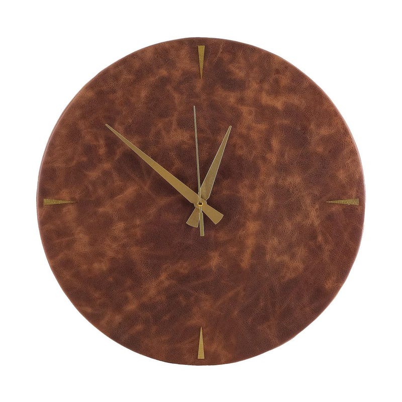 Leather Wall Clock - Etsy