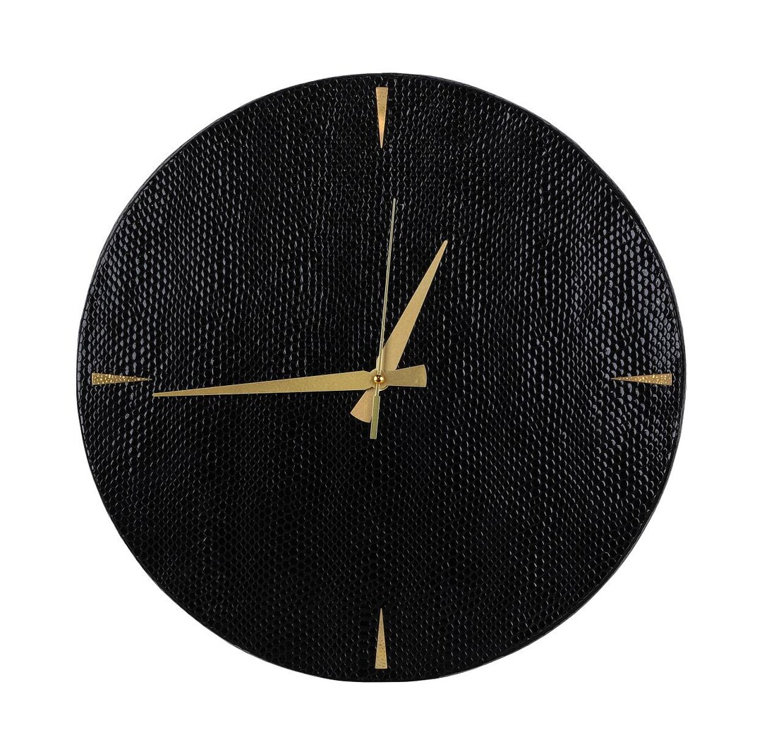 Snake Pattern Luxury Leather Wall Clock,hidden Compartment Clock,living ...