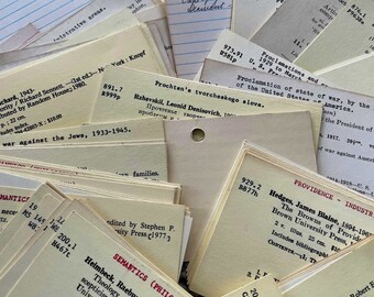 Library Card Catalog - Etsy