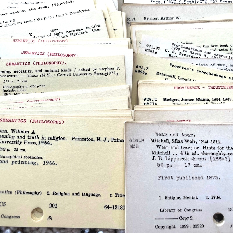 Library Card Catalog - Etsy