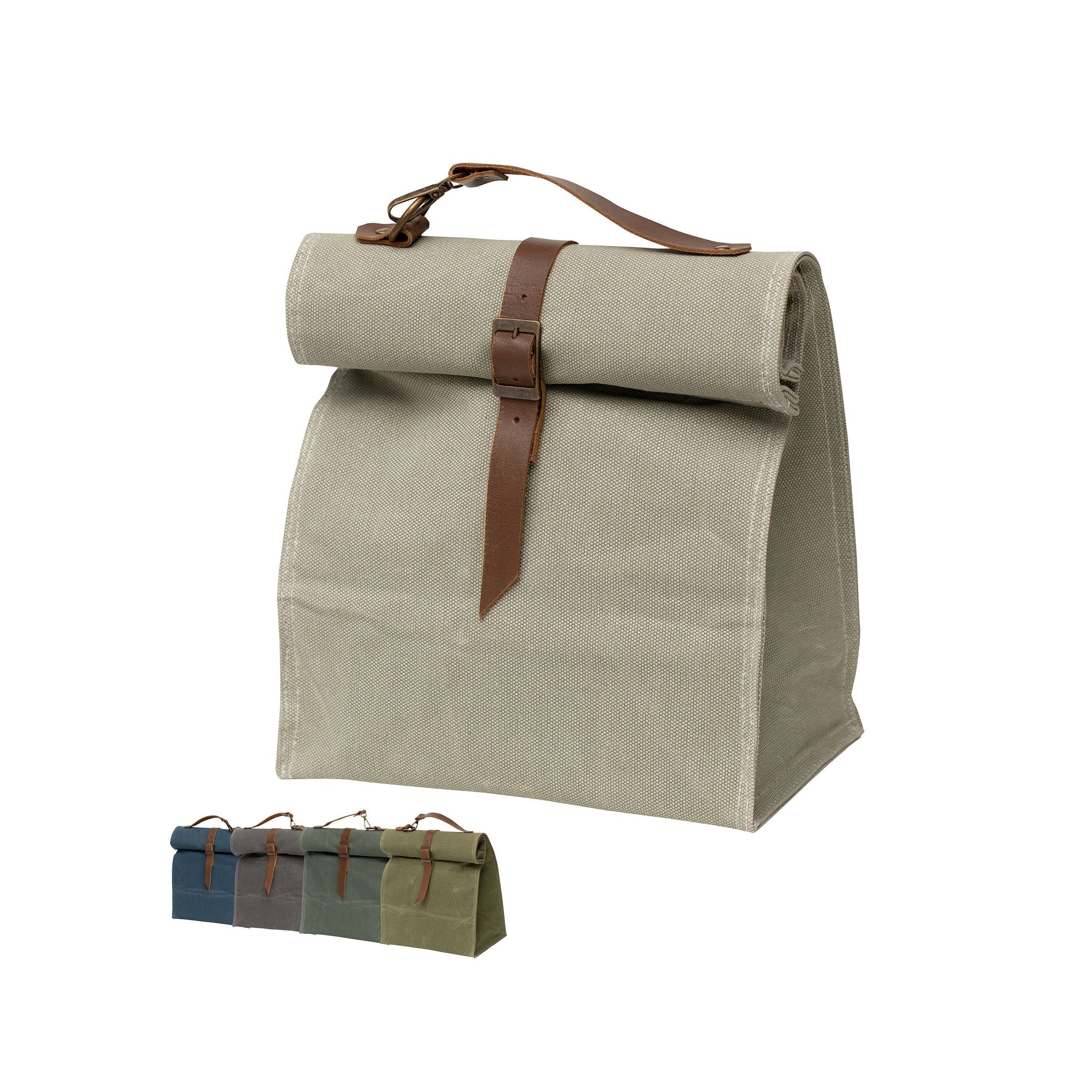 Lunch Box Lunch Bag Wax Canvas Lunch Box Insulated Large | Etsy