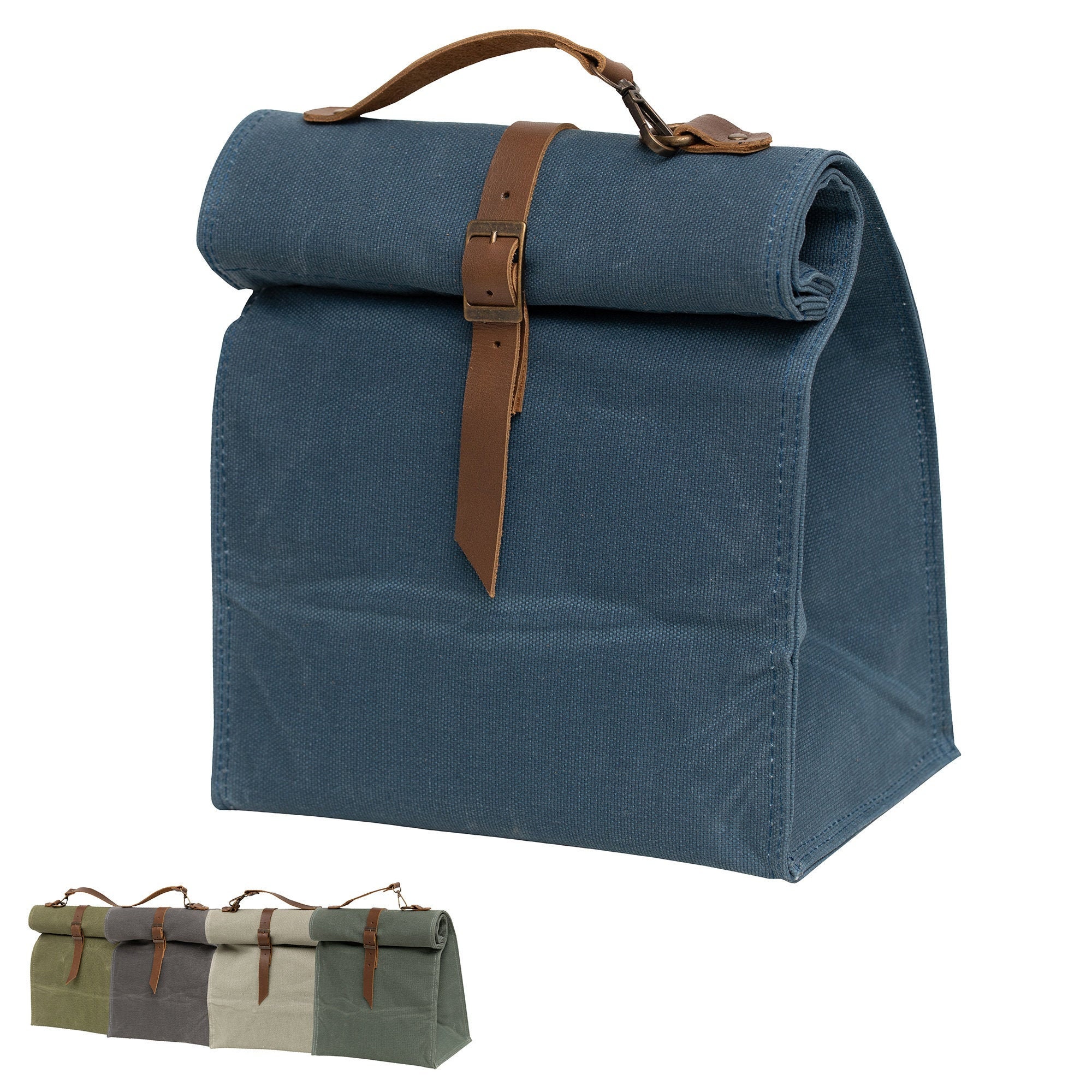 Waxed Canvas Lunch Bag Insulated Lunch Bag Lunch Box Large | Etsy