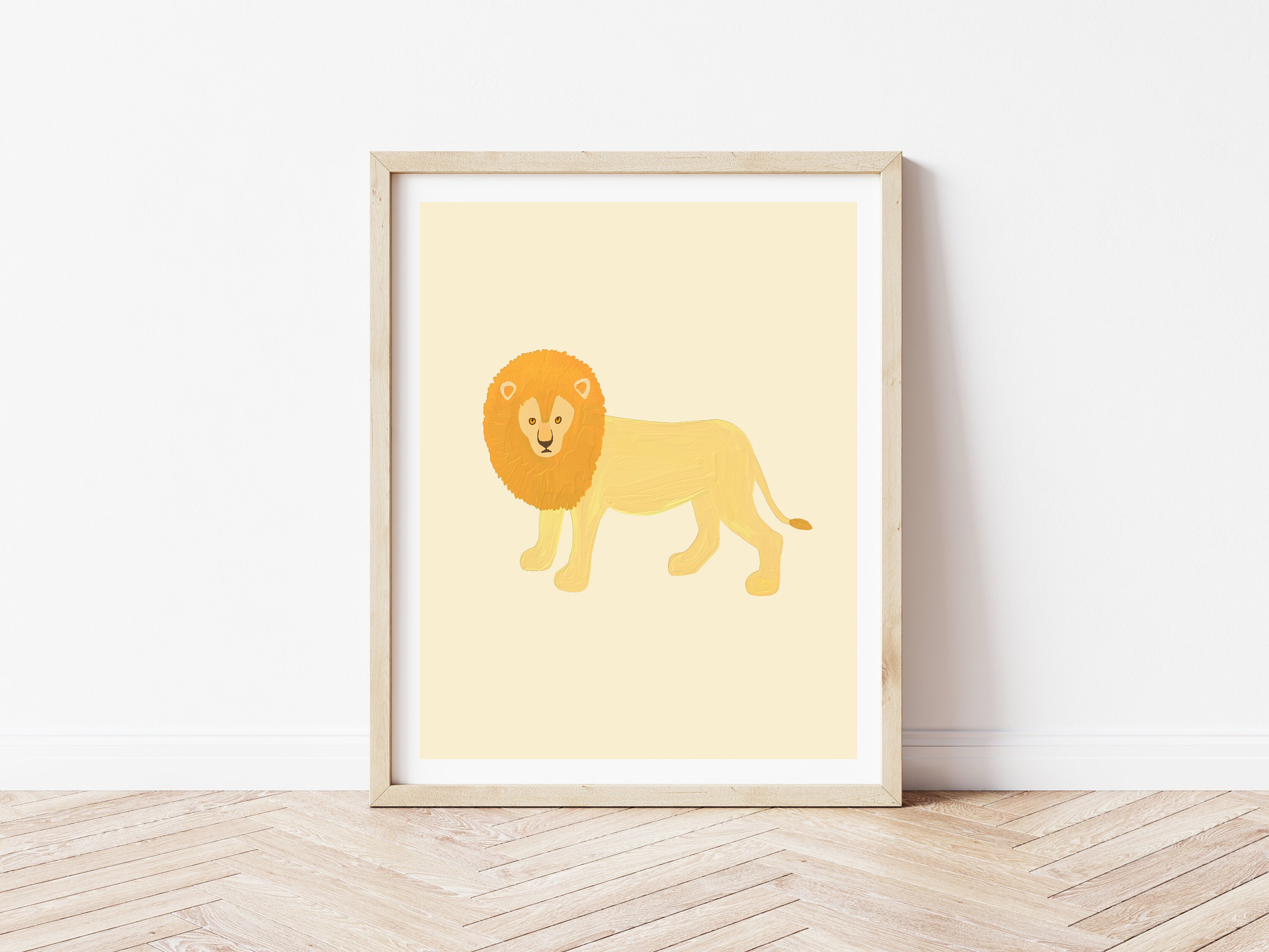 Printable Lion Wall Art, Lion Poster, Nursery Animal Wall Art, Nursery ...