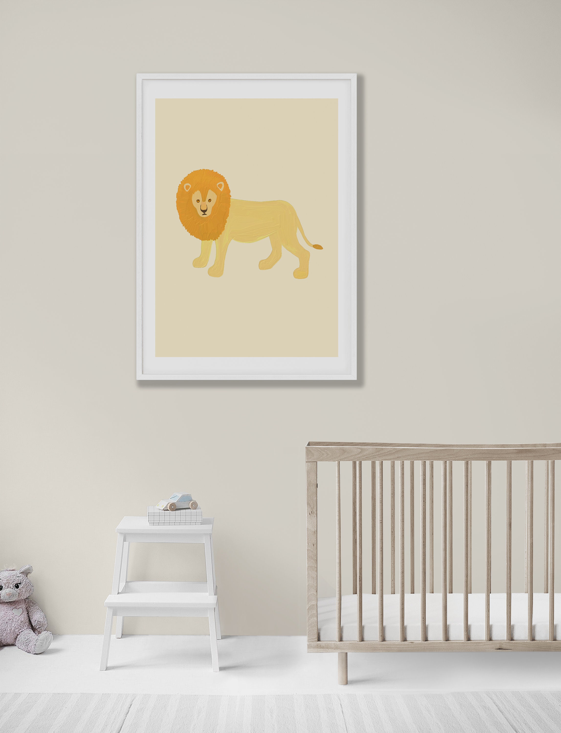 Printable Lion Wall Art, Lion Poster, Nursery Animal Wall Art, Nursery ...