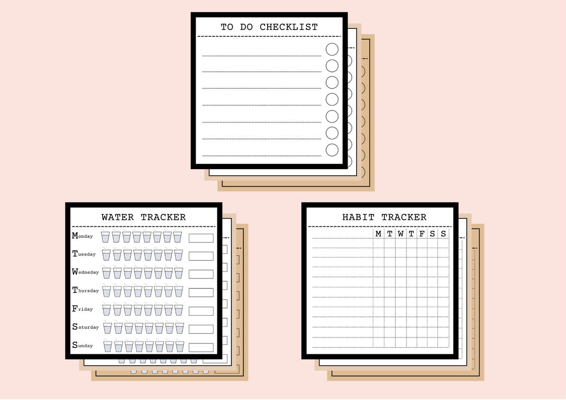 Printable Planner Sticky Notes, Tracker Memo Cards (digital Download ...