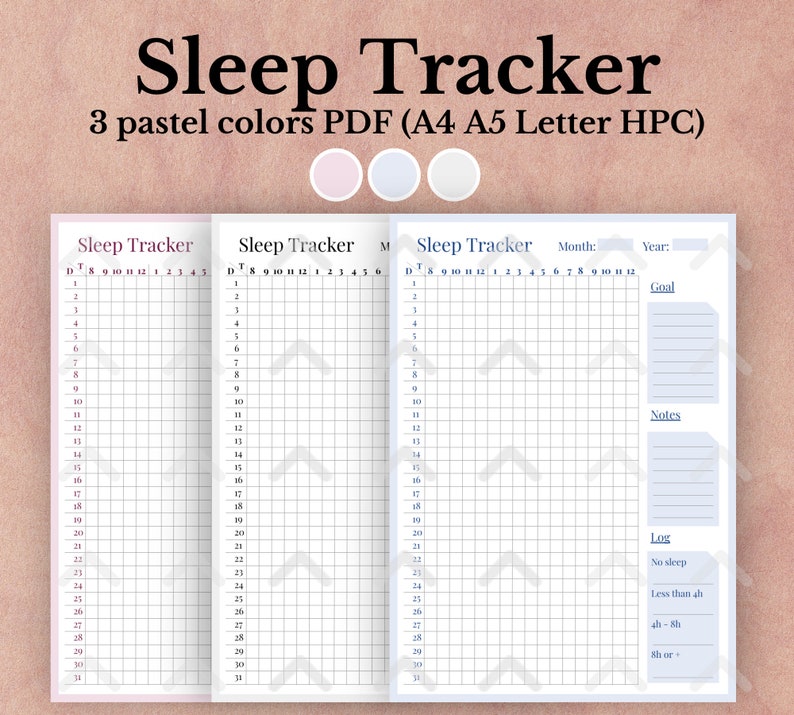 Printable Sleep, Mood, Habit Tracker Bundle – 15 Pages (PDF) - Etsy