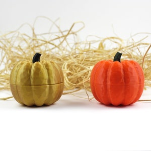 Pumpkin Ring Bearer | Hinged Pumpkin Ring Box | Squash Ring Box | Gold ...