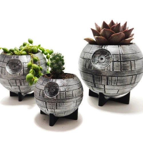 Star Wars Plant Pot Death Star Home Decoration - Etsy