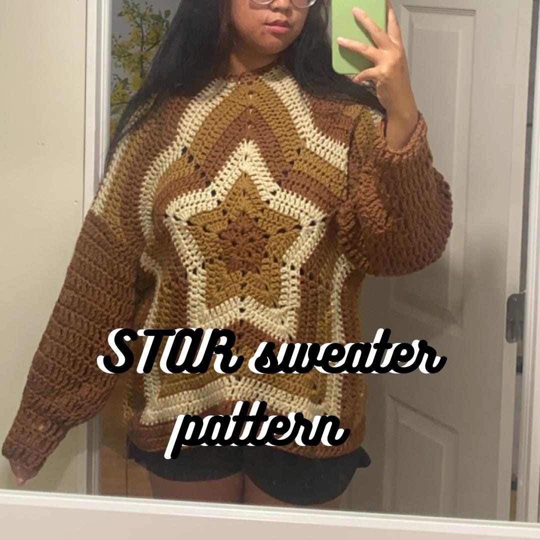 STAR Sweater Crochet Pattern PDF Download Only - Etsy