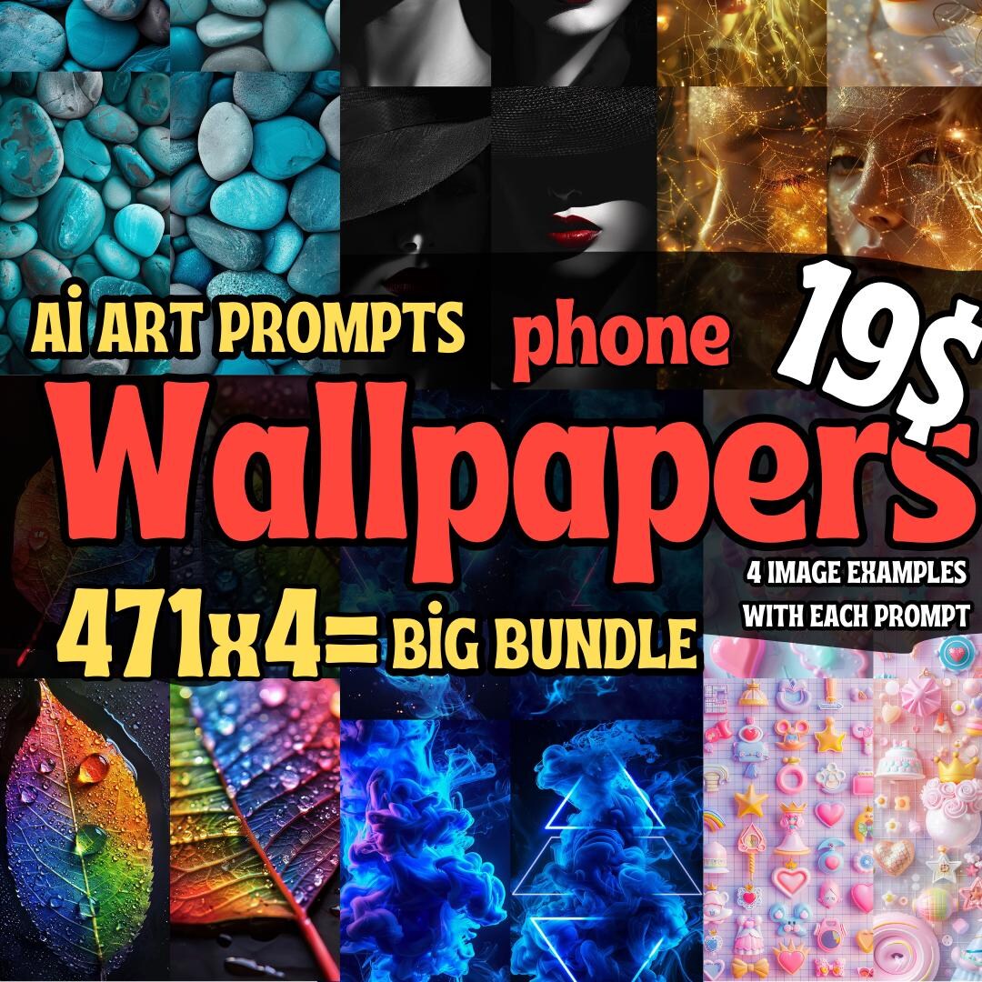 470 AI Art Prompts for Phone Wallpapers - Digital Art Prompts, Phone ...