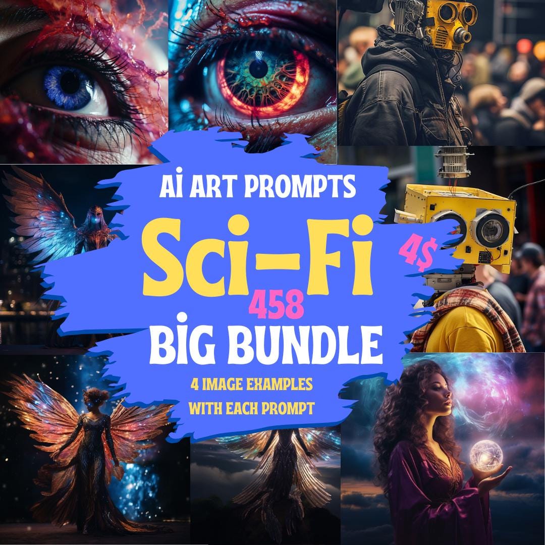444 Sci-fi AI Art Prompts: Futuristic Space, Robots, Cyberpunk (4K ...
